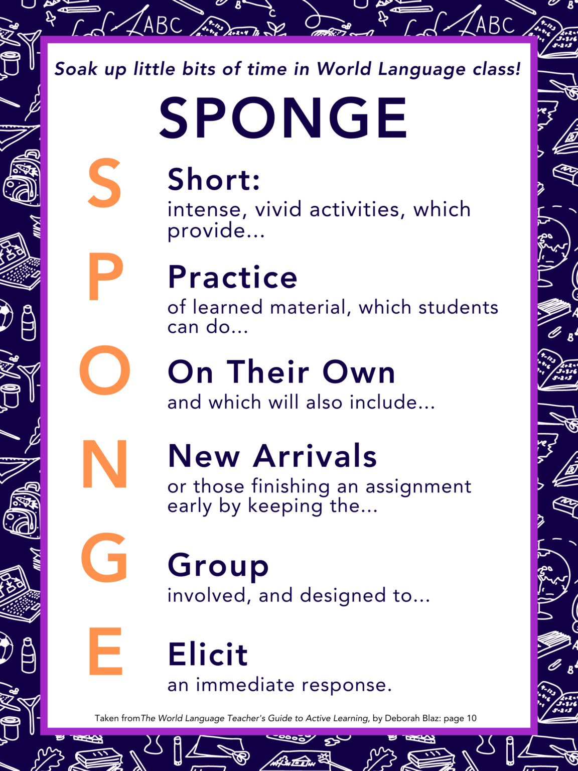 SPONGE Activities for World Language | Teaching Channel