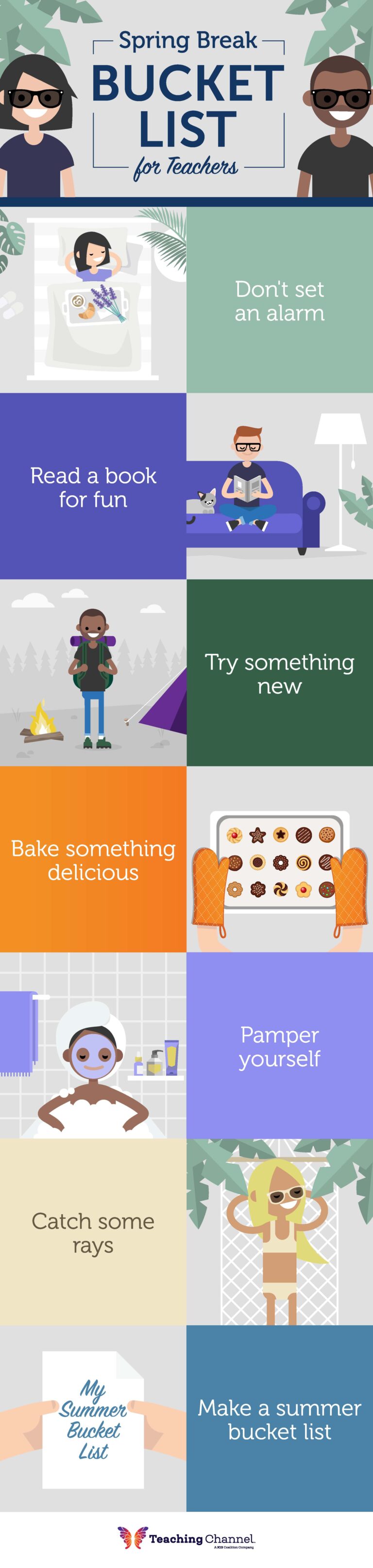 Spring Break Bucket List for Teachers (Infographic) | Teaching Channel