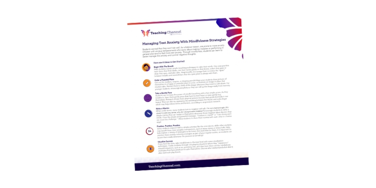Managing Test Anxiety With Mindfulness Strategies | Teaching Channel
