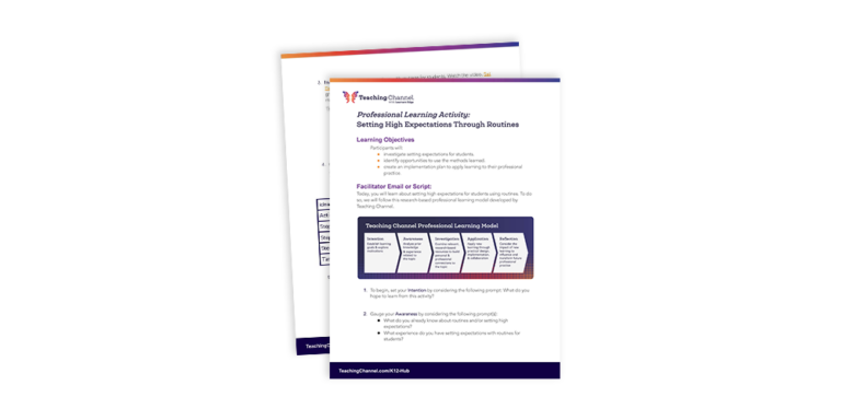 Professional Learning Activity: Setting High Expectations Through ...