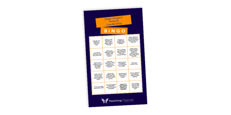 High-Impact School Leadership Bingo | Teaching Channel
