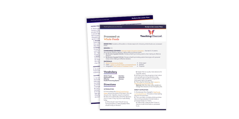 Processed Foods vs Whole Foods (K-5) | Teaching Channel