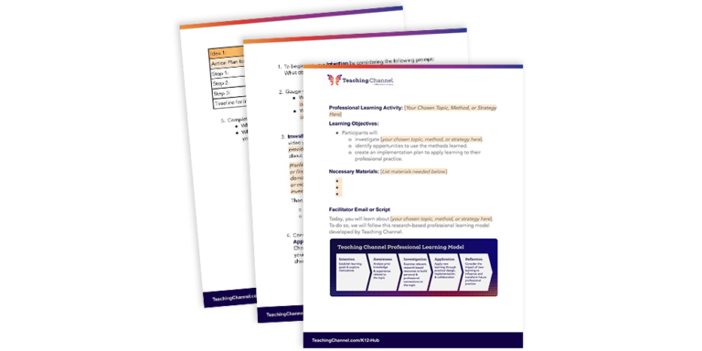 Two Professional Learning Activities (PLAs) on Behavior [+ a Template ...