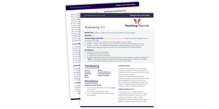 Evaluating Art (3-5) | Teaching Channel