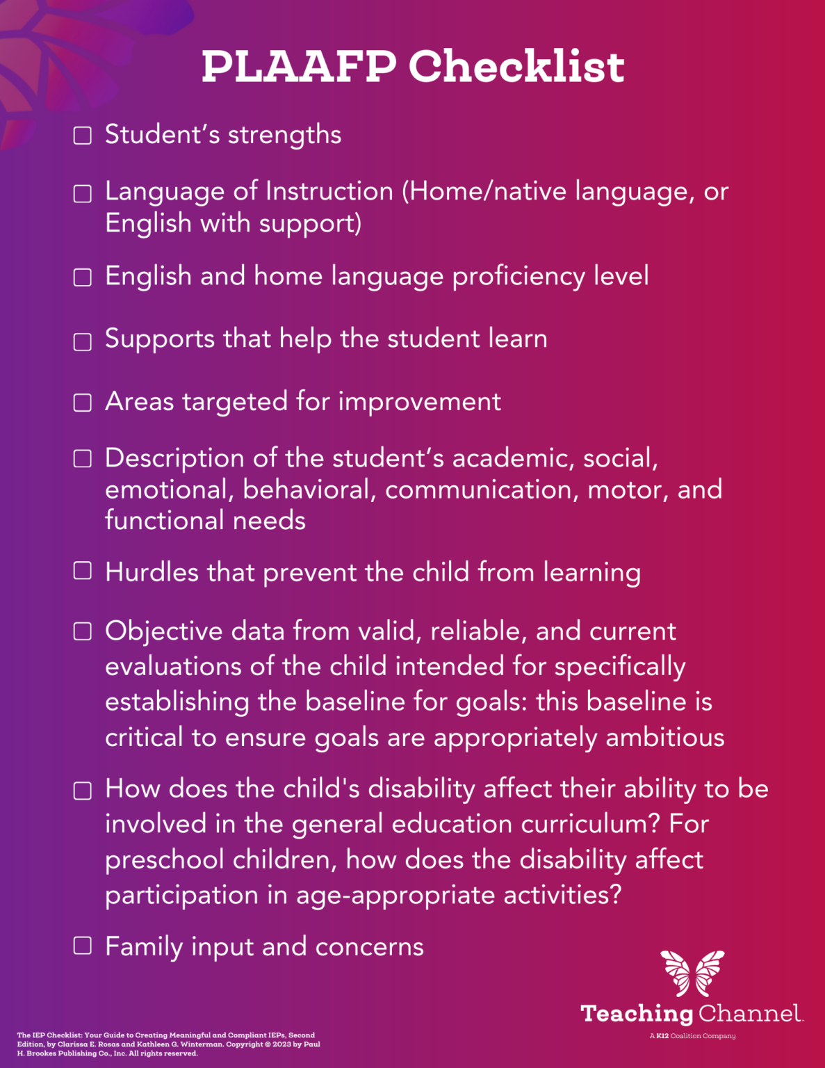 PLAAFP (Present Levels of Academic Achievement and Functional ...