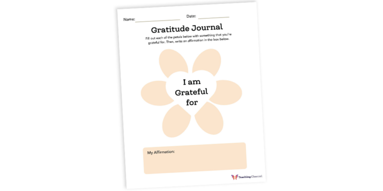 Gratitude Journal Activity for Students | Teaching Channel