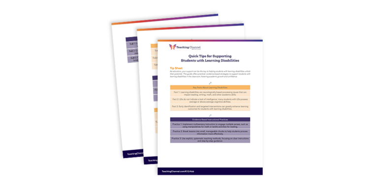 Quick Tips for Supporting Students with Learning Disabilities ...
