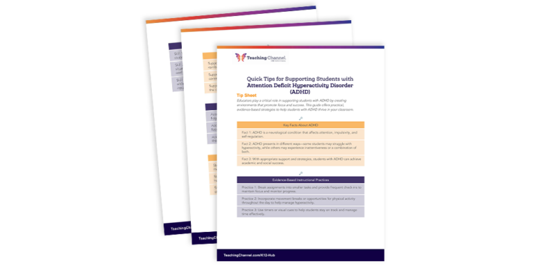 Quick Tips for Supporting Students with Attention Deficit Hyperactivity ...