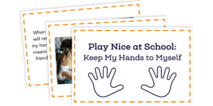 Play Nice at School: A PreK Social Story Template for Positive Behavior ...