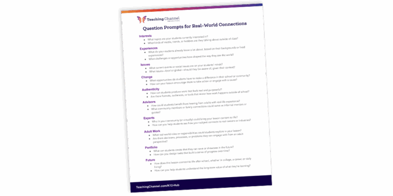 Making Real-World Connections in the Classroom | Teaching Channel