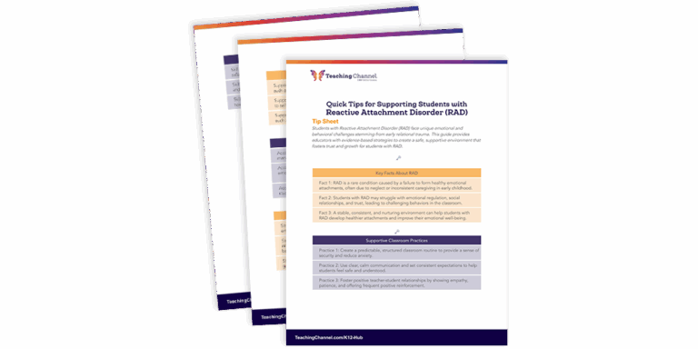 Quick Tips for Supporting Students with Reactive Attachment Disorder ...